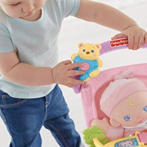 Fisher-Price Brilliant Basics Stroll-Along Walker, Pink