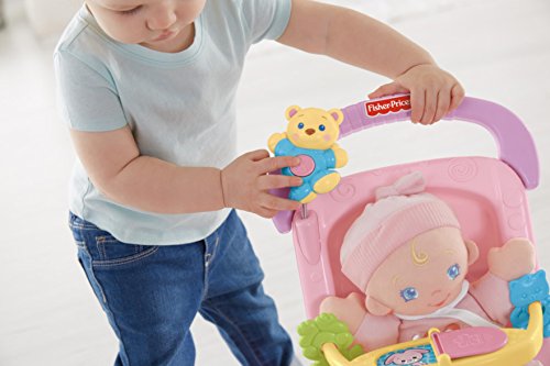 Fisher-Price Brilliant Basics Stroll-Along Walker, Pink