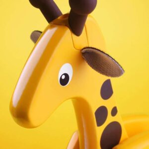 BRIO 30200 Infant & Toddler - Pull Along Giraffe Wood Baby Toy with Bobbing Head for Kids Ages 1 and up, Yellow/Brown