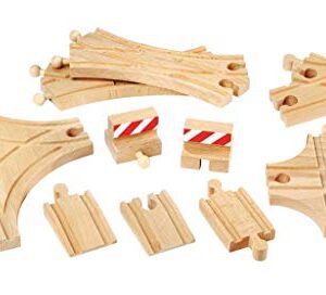 BRIO World 33307 - Advanced Expansion Pack - 11 Piece Set of Wooden Train Tracks for Kids | Train Set Expansion | Fun Learning Toy | Compatible with All Railway Toys | FSC Certified