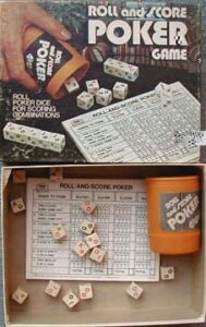 roll and score poker dice game - 1977