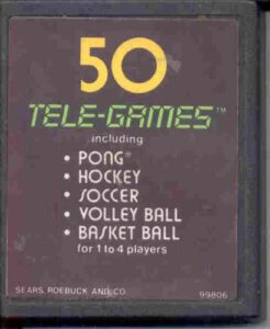 pong sports 99806 vintage atari 2600 game cartridge!