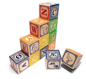 uncle goose norwegian alphabet wooden blocks - made in the usa