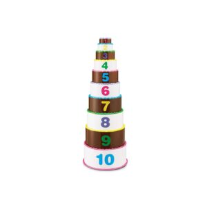 Learning Resources Stack and Count Layer Cake - 10 Pieces, Ages 18+ Months Toddler Learning Toys, Early Stacking and Counting Skills for Toddlers