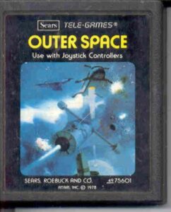 outer space 4975601 vintage atari 2600 game cartridge