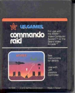 commando raid us games vintage atari 2600 game cartridge