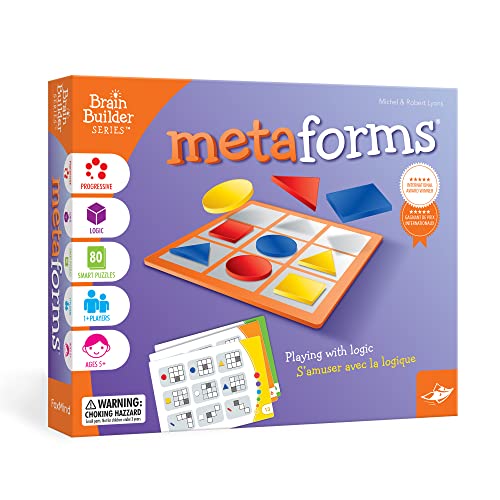 FoxMind Games: MetaForms Logic and Deductive Reasoning Puzzle Game, 80 Smart Puzzles to Work Through, 6 Levels of Complexity, Develops STEM Skills, 1+ Players, for Ages 5 and up