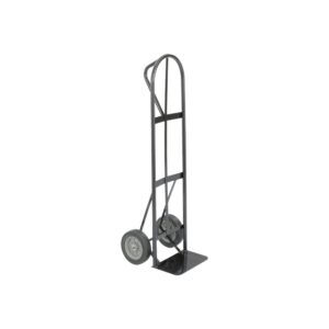 Safco Products Tuff Truck P-Handle Utility Hand Truck, 400 lbs. Capacity, 14"x7" Toe Plate, Black, with Solid Rubber 8" Wheels & Ball Bearings