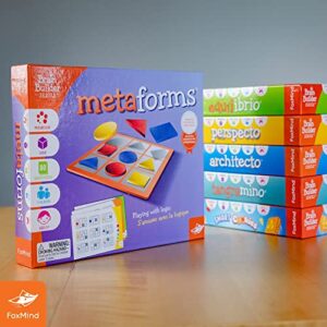 FoxMind Games: MetaForms Logic and Deductive Reasoning Puzzle Game, 80 Smart Puzzles to Work Through, 6 Levels of Complexity, Develops STEM Skills, 1+ Players, for Ages 5 and up