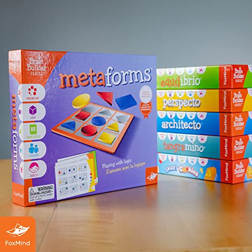 FoxMind Games: MetaForms Logic and Deductive Reasoning Puzzle Game, 80 Smart Puzzles to Work Through, 6 Levels of Complexity, Develops STEM Skills, 1+ Players, for Ages 5 and up