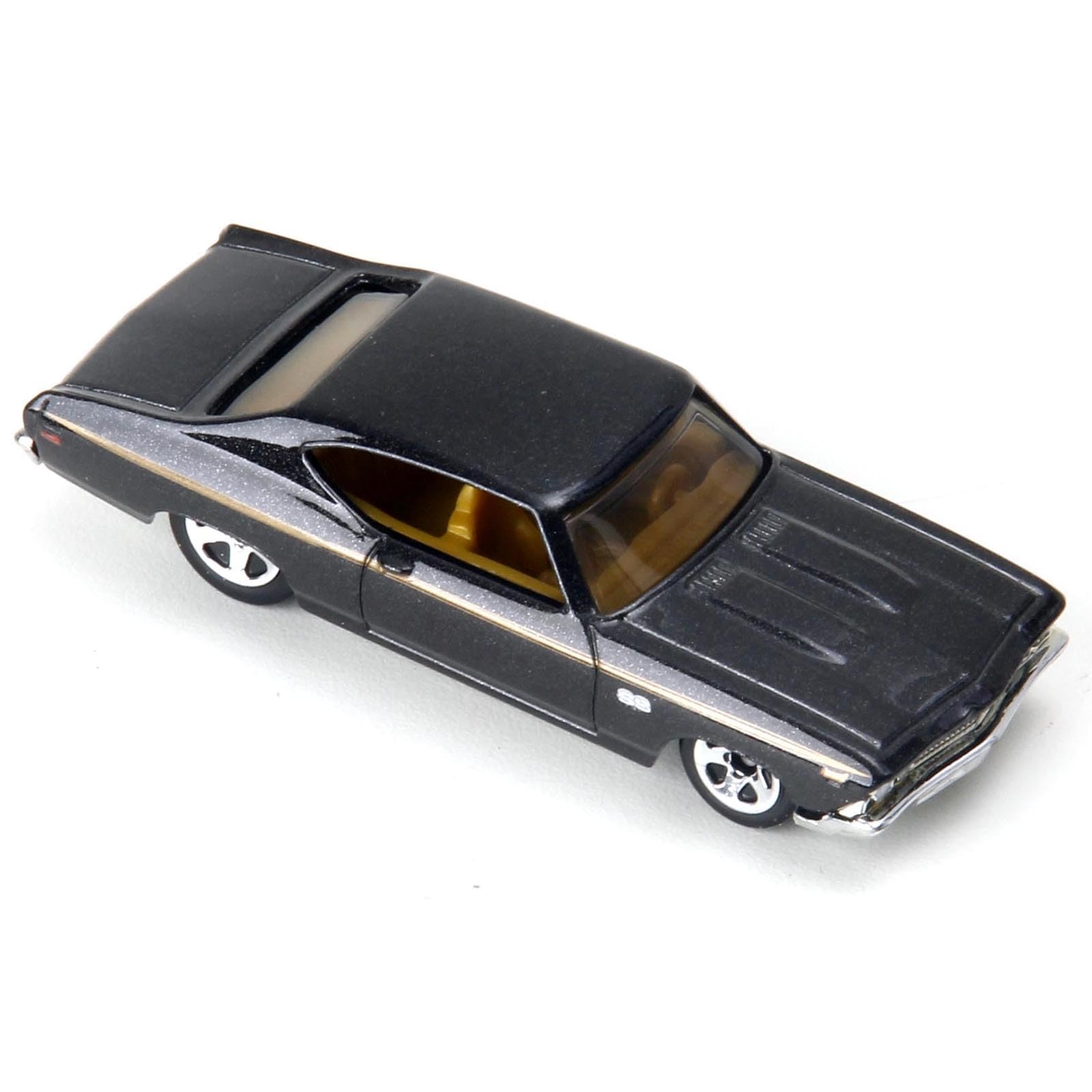 Hot Wheels Chevelle SS '69 Black 5 Spoke Chrome carriage & Ends 2008 1/64 #17