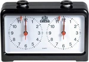 we games royal crest analog chess clock/timer by wood expressions