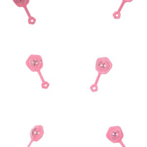 Adorable Pink Baby Rattles (6cm) 6 Count - Party Favors for Baby Showers & Celebrations