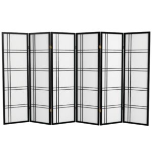 red lantern dc60-blk-6p room divider, 6 panel, black