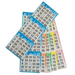 bingo paper game cards - 3 cards - 5 sheets - 100 books of 5 sheets