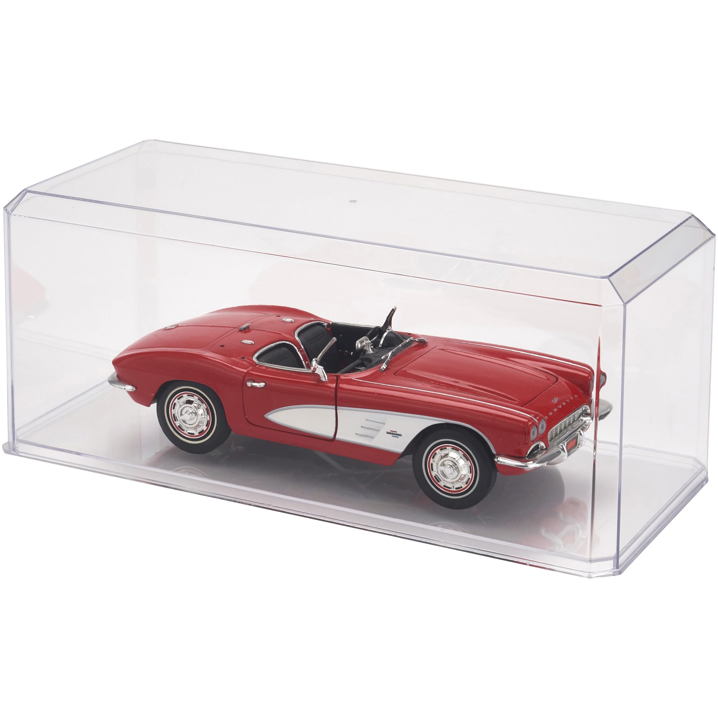 Pioneer Plastics 355C Clear Plastic Display Case for 1:18 Scale Cars, 13" W x 5.5" D x 5" H (Mailer Box)