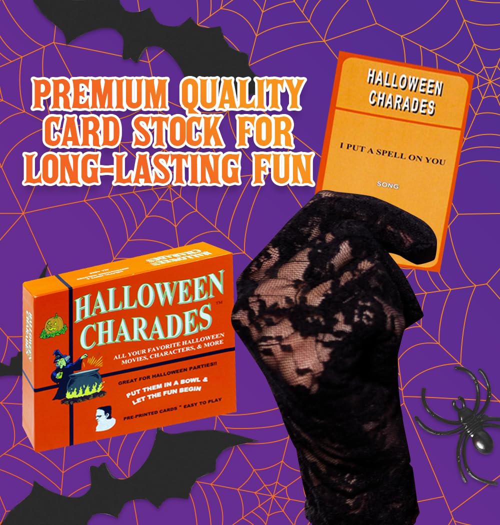 Anton Publications Halloween Charades The Ultimate Halloween Party Game for Adults, Friends, and Family - Spooky Fun with Halloween Movie Characters and TV Shows References