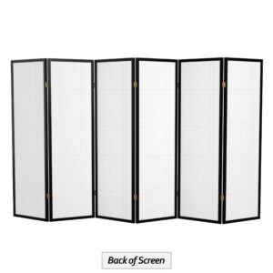 Red Lantern DC60-BLK-6P Room Divider, 6 Panel, Black