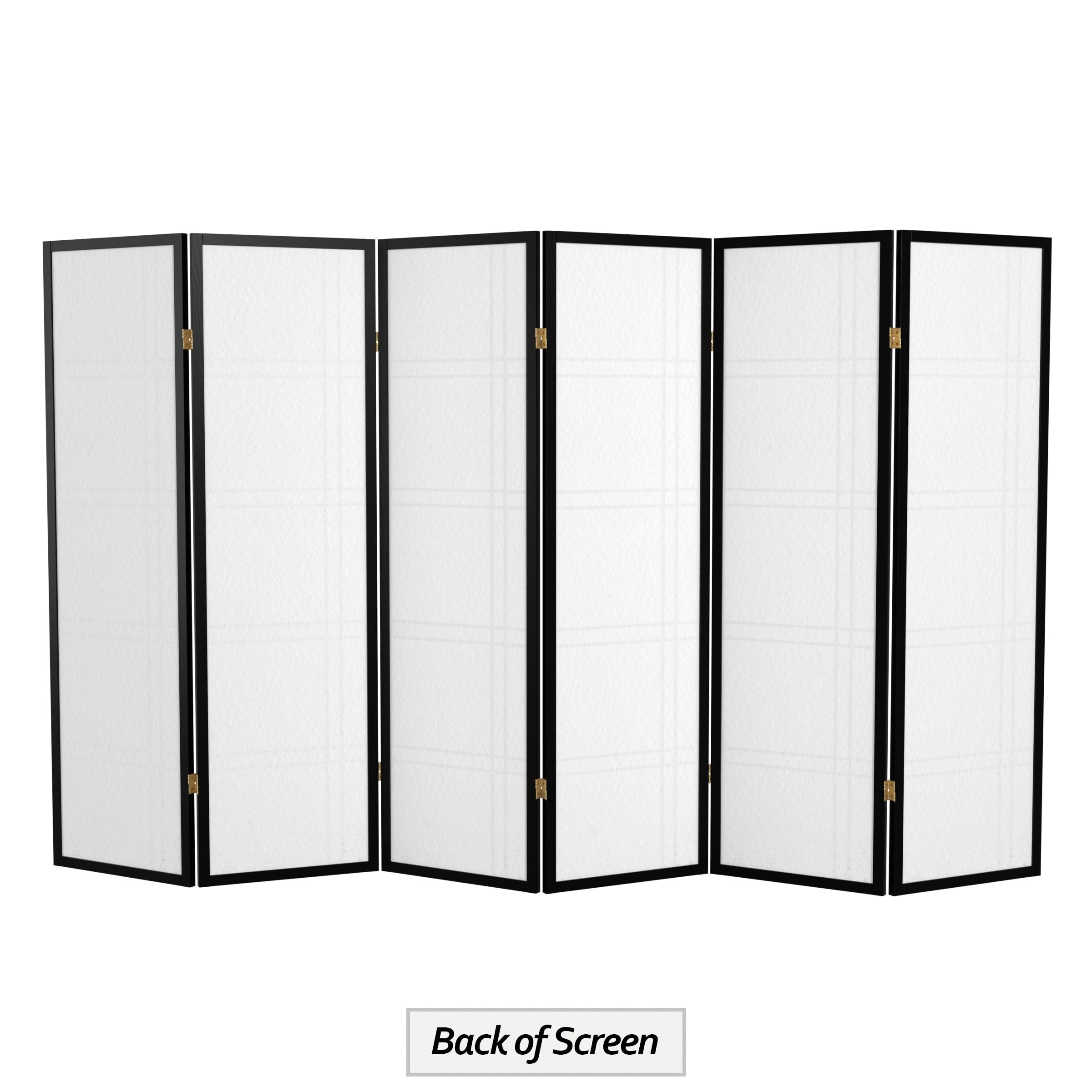 Red Lantern DC60-BLK-6P Room Divider, 6 Panel, Black