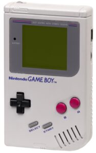 original 1989 nintendo game boy bundle with tetris, headphones and game link cable