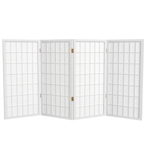 3 ft. short window pane shoji screen - white - 4 panels