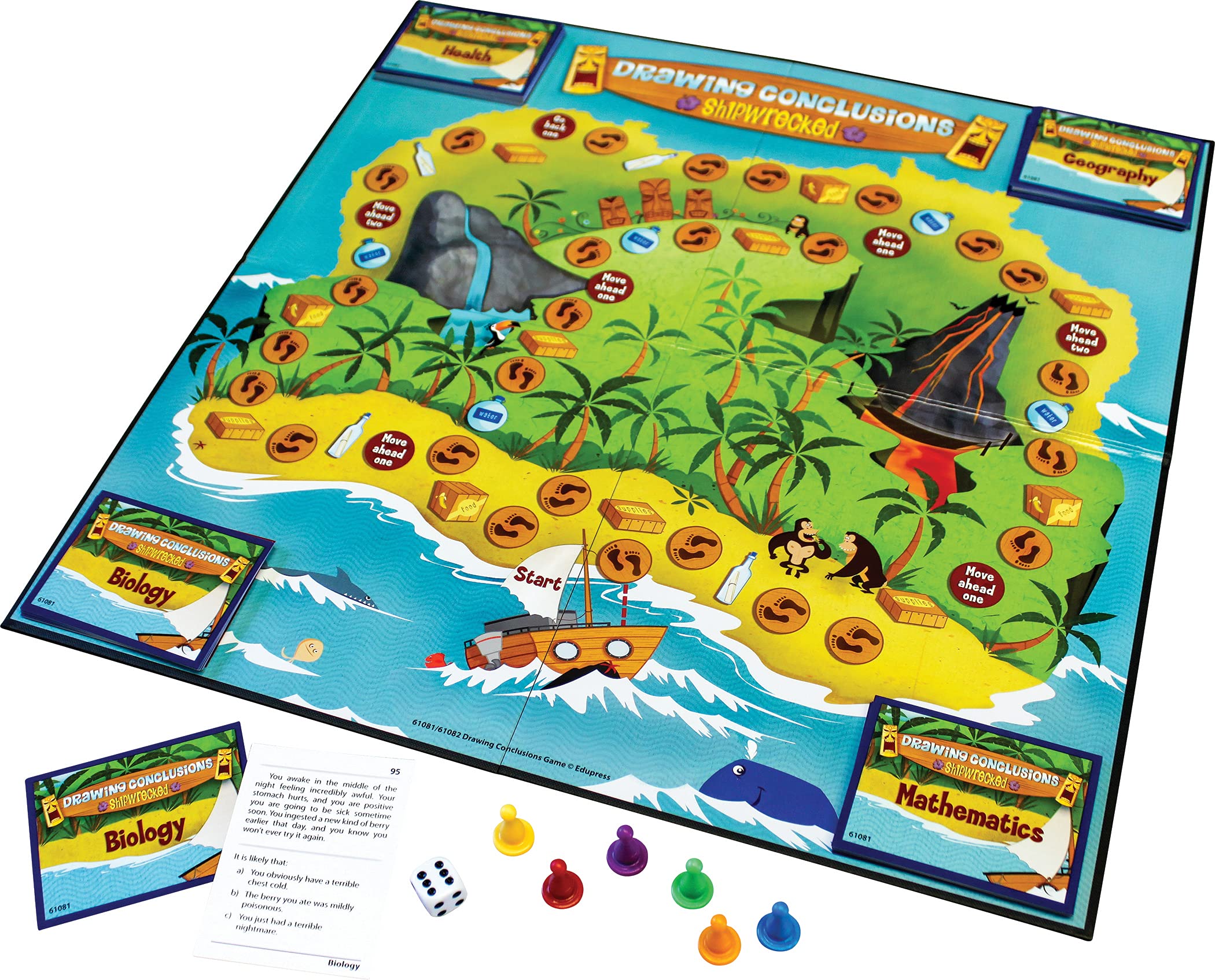 Edupress Learning Well Games Drawing Conclusions—Shipwrecked Game, Blue Levels 3.5-5.0