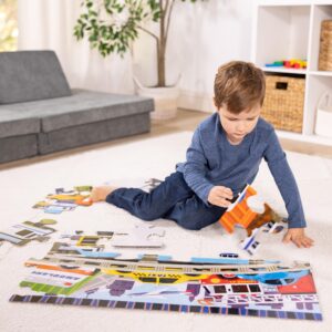 Melissa & Doug Traffic Jam Jumbo Jigsaw Floor Puzzle (24 pcs, 2 x 3 feet long) - FSC Certified