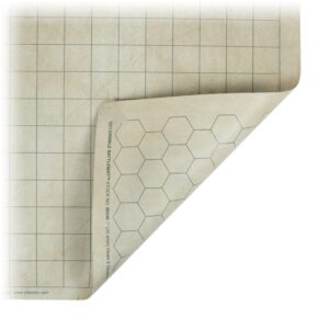 chessex role playing play mat: battlemat double-sided reversible mat for rpgs and miniature figure games (26 in x 23 1/2 in) squares/hexes