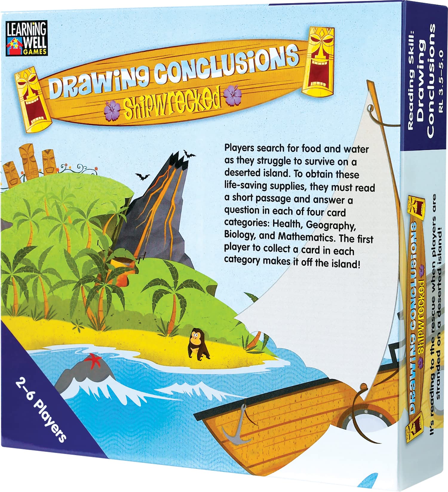 Edupress Learning Well Games Drawing Conclusions—Shipwrecked Game, Blue Levels 3.5-5.0