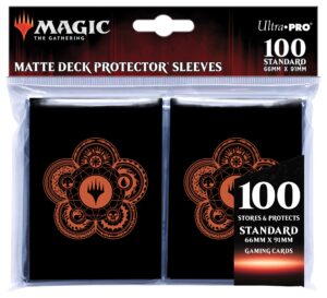 ultra pro mana 7 card sleeves, color wheel orange