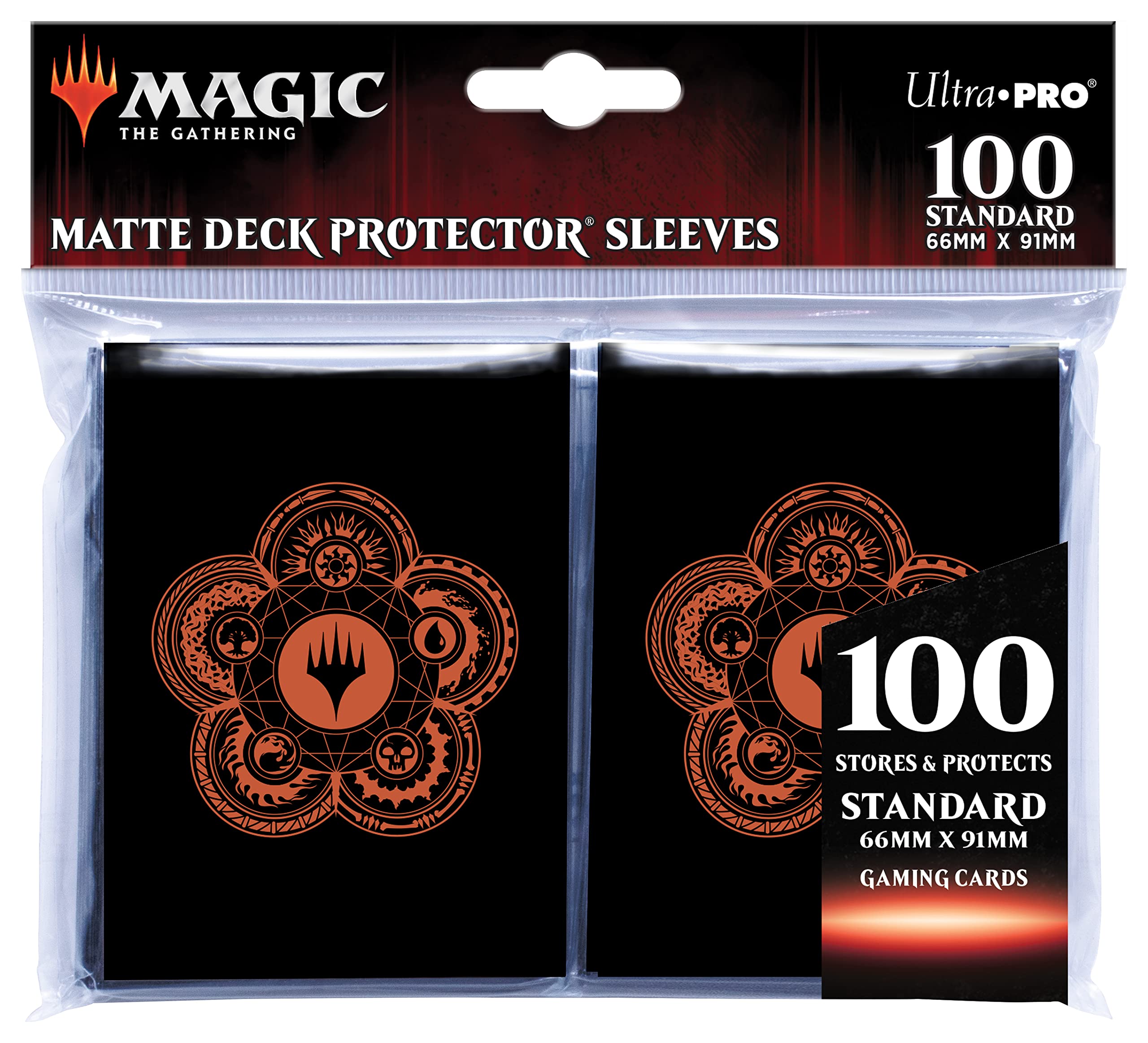 Ultra Pro Mana 7 Card Sleeves, Color Wheel Orange