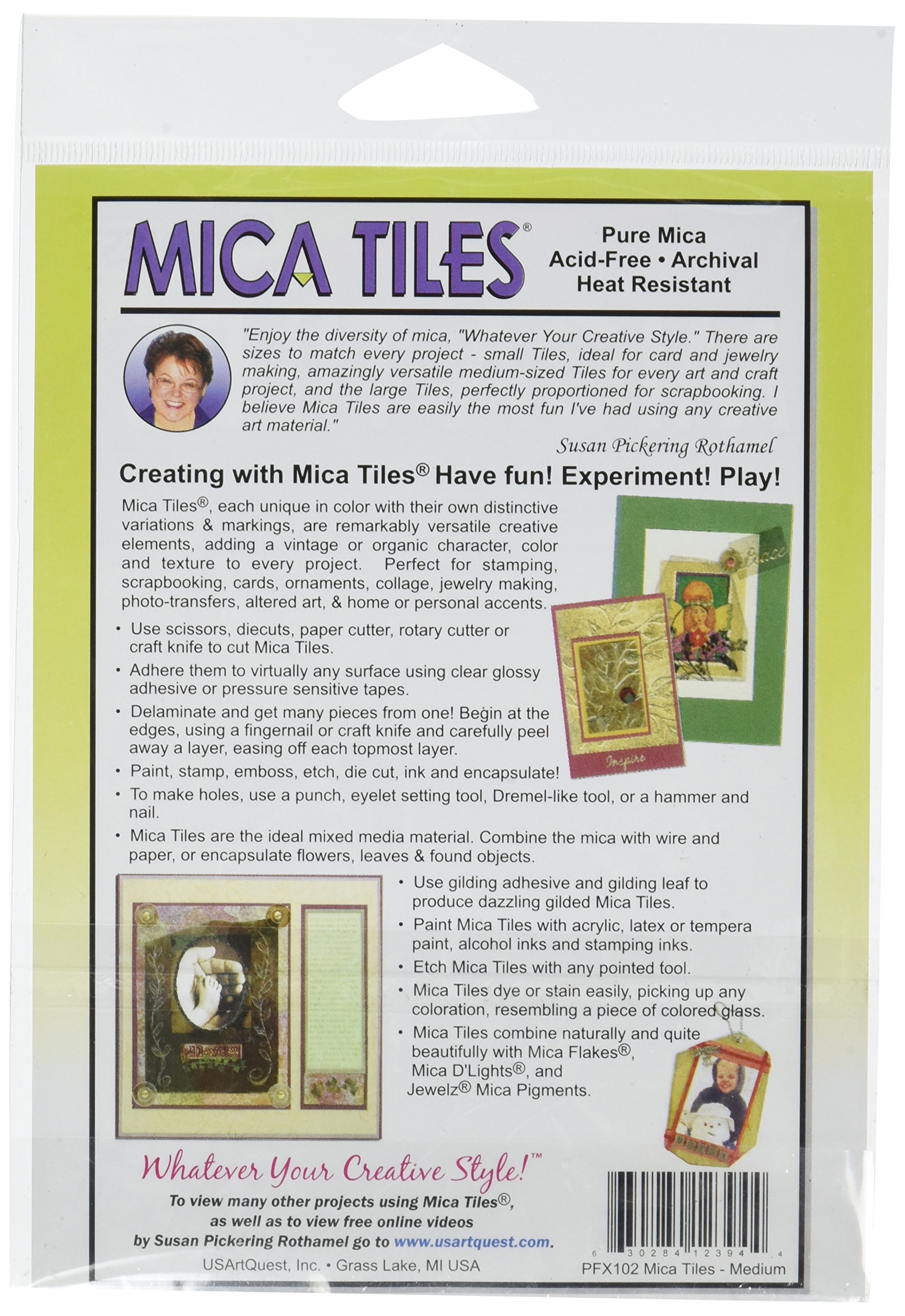 US Artquest Mica Tile Medium Pieces 1-Ounce, Approx 5-Inch by 6-Inch