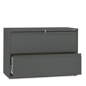 hon 800 series two-drawer lateral file, 42w x 19-1/4d x 28-3/8h, charcoal 892ls