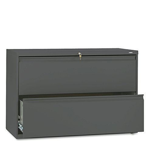 Hon 800 Series Two-Drawer Lateral File, 42w x 19-1/4d x 28-3/8h, Charcoal 892LS