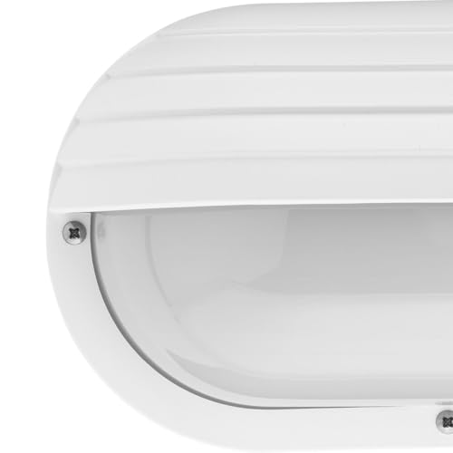 Progress Lighting P5706-30 Bulkheads Outdoor, 10-1/2-Inch Width x 5-7/8-Inch Height, White