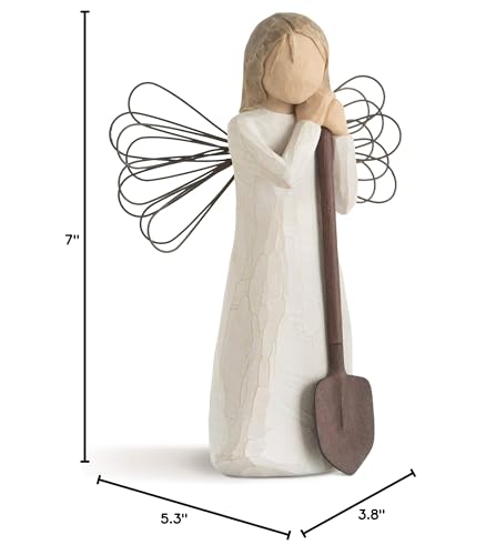 Willow Tree Angel of The Garden, Bringing Forth a Garden of Love and Beauty, Gift to Celebrate Friendships, People with Green Thumbs, Sculpted Hand-Painted Angel Figurine