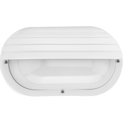 Progress Lighting P5706-30 Bulkheads Outdoor, 10-1/2-Inch Width x 5-7/8-Inch Height, White