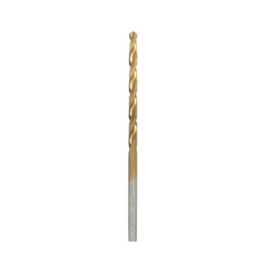 bosch ti4133 3/32 in. x 2-1/4 in. titanium nitride coated metal drill bit with 3/8 in. reduced shank for applications in heavy-gauge carbon steels, light gauge metal, hardwood, 1-piece