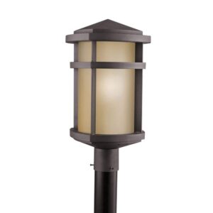 kichler 9967az lantana outdoor post mount 1-light, architectural bronze