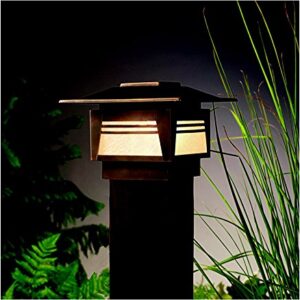 Kichler 15071OZ Zen Garden Deck Post 1-Light 12V, Olde Bronze