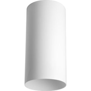 progress lighting p5741-30 cylinder outdoor, 6-inch diameter x 12-inch height, white