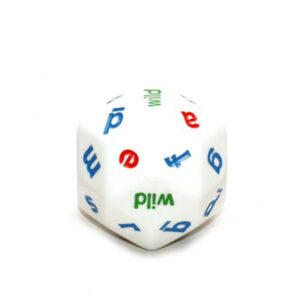 koplow individual white alphabet dice 30mm d30