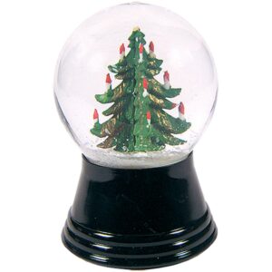 alexander taron importer pr1231 perzy snowglobe, small christmas tree-2.5" h w x 1.5" d, 2.75" x 1.5" x 1.5", white