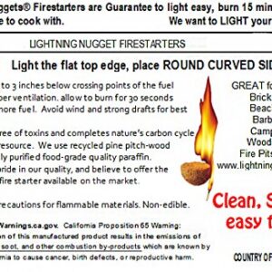 Lightning Nuggets AN24LC 24 count LogCabinBox Firestarter, pine