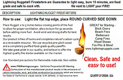 Lightning Nuggets AN24LC 24 count LogCabinBox Firestarter, pine