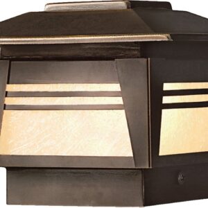 Kichler 15071OZ Zen Garden Deck Post 1-Light 12V, Olde Bronze