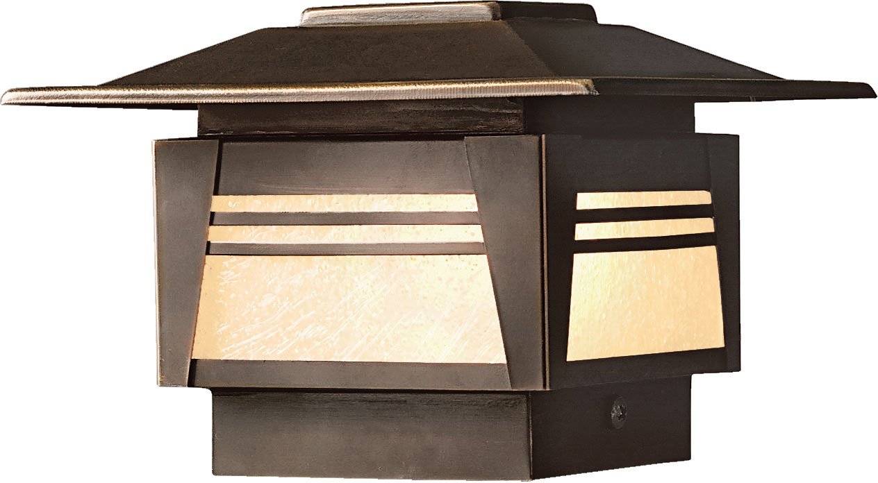 Kichler 15071OZ Zen Garden Deck Post 1-Light 12V, Olde Bronze