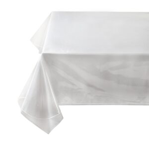 benson mills heavy duty clear plastic tablecloth protector, 100% waterproof table cloth, oil spill proof, table cover for dining tables, parties and holidays (54" x 70" rectangular)