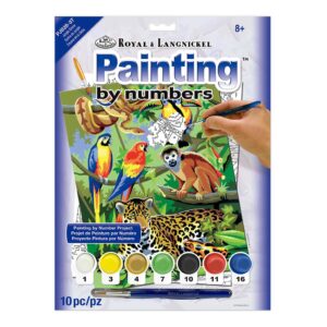 royal & langnickel painting by numbers junior small art activity kit, jungle scene