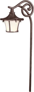 kichler 15420agz cotswold path & spread 1-light 12v, aged bronze